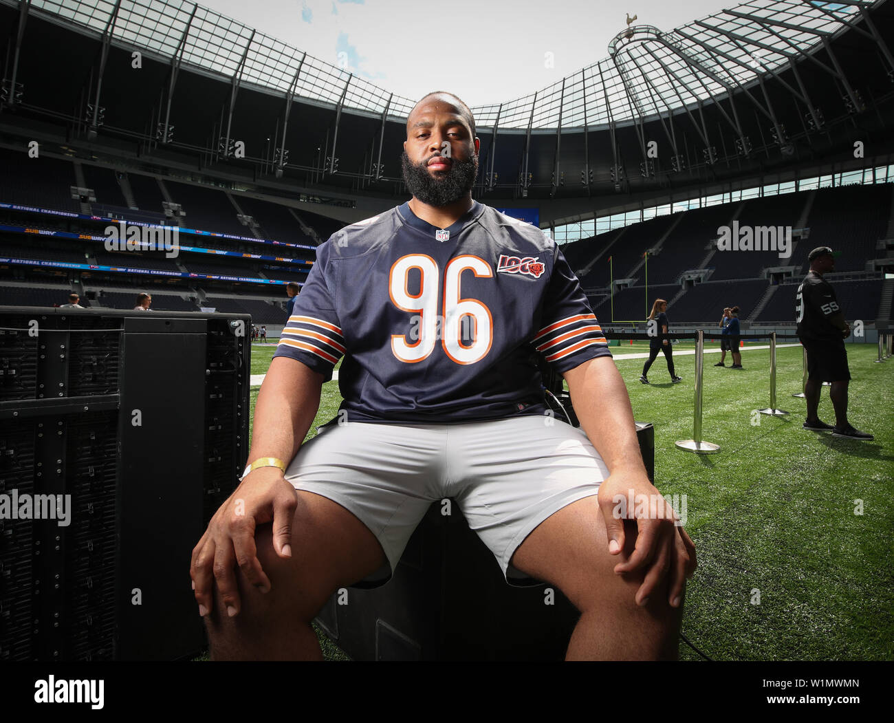 NFL player Akiem Hicks of the Chicago Bears poses for a photo during ...