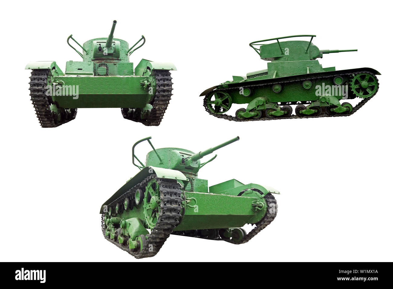 green tank isolated on white background Stock Photo - Alamy