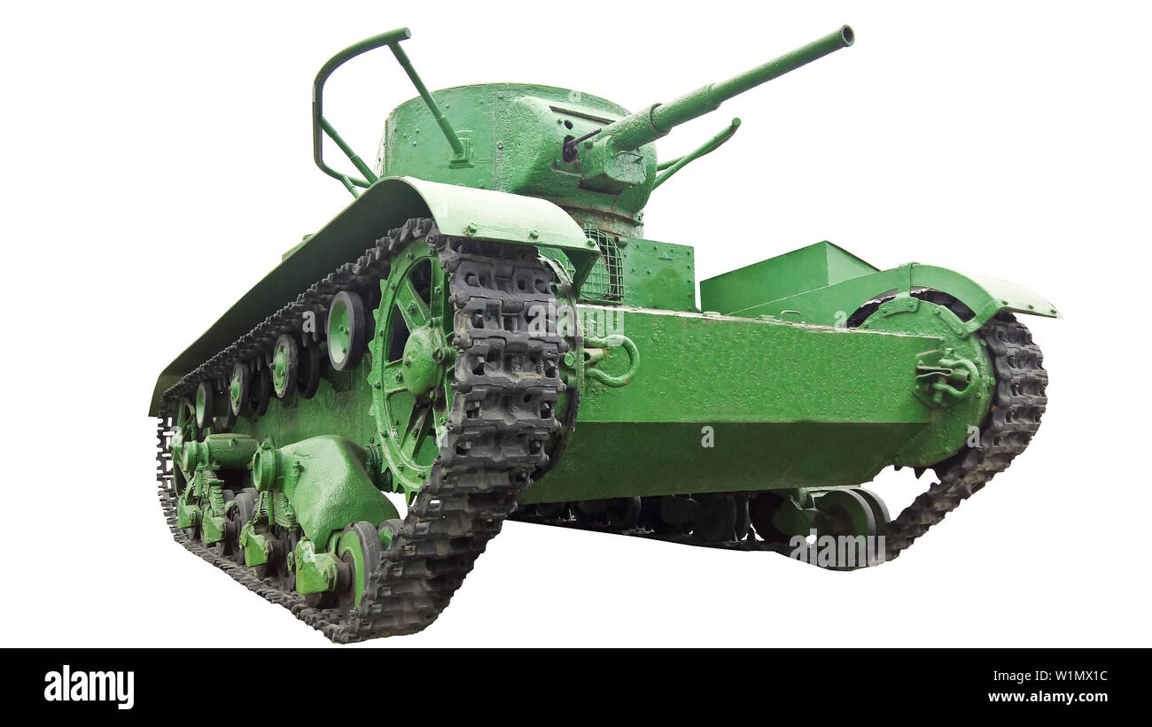 green tank isolated on white background Stock Photo - Alamy