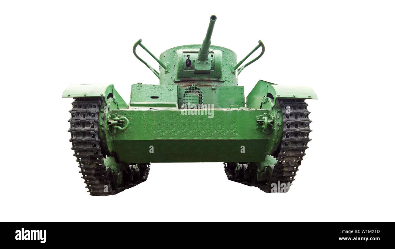 green tank isolated on white background Stock Photo - Alamy