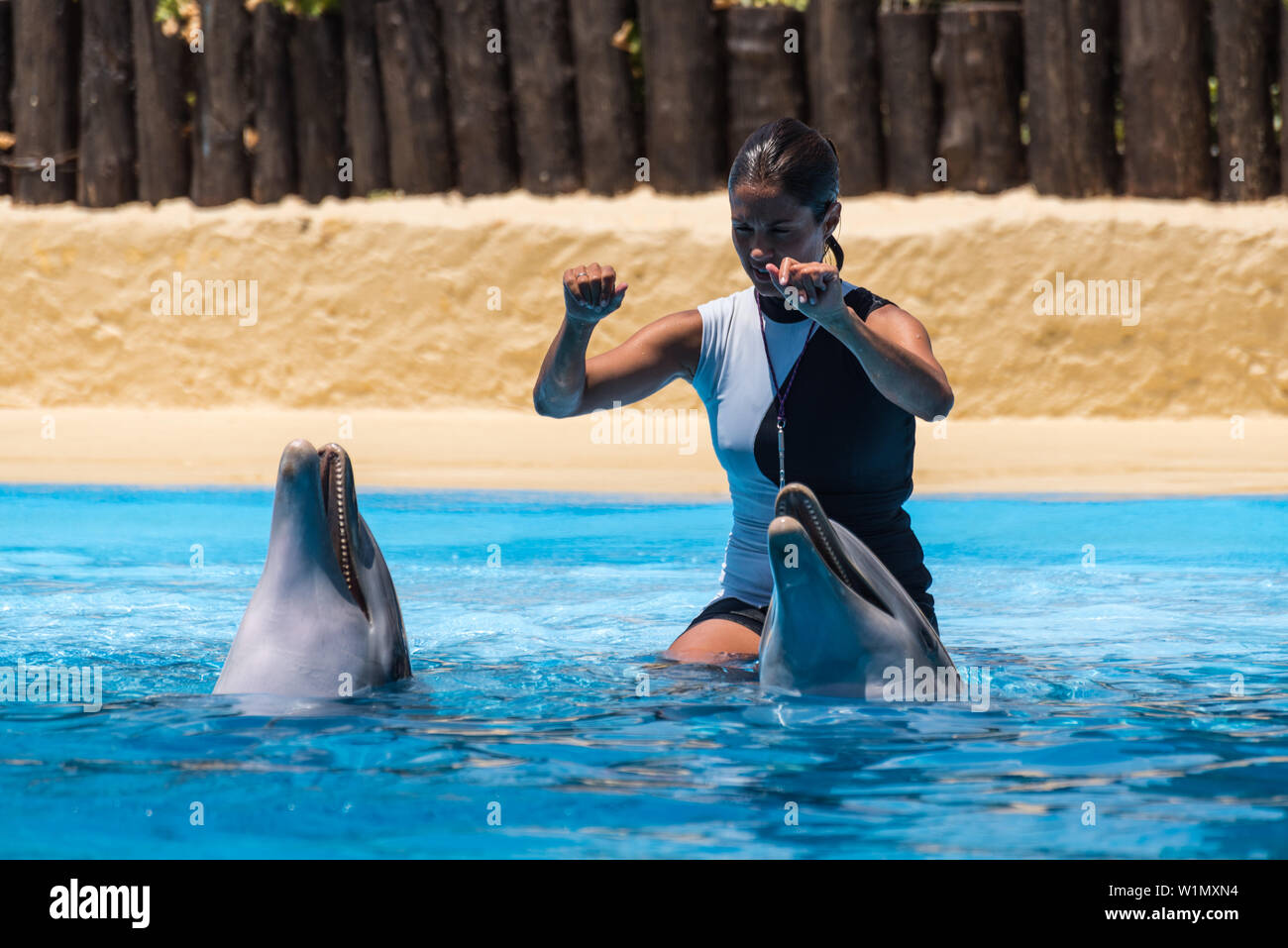 water swimming dug-outpool leisure swimmer Stock Photo - Alamy