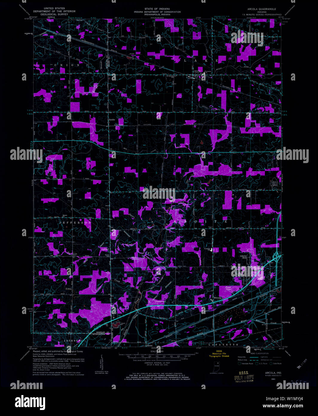 Map of arcola hi-res stock photography and images - Alamy