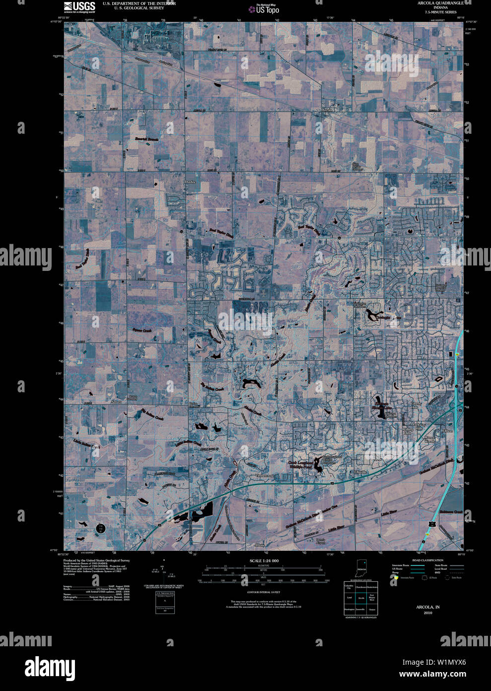 Map of arcola hi-res stock photography and images - Alamy