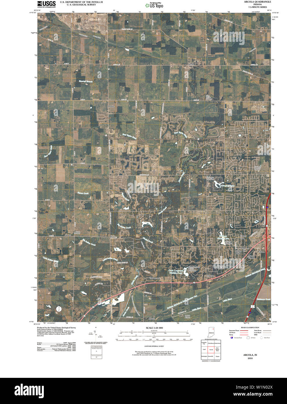 Map of arcola hi-res stock photography and images - Alamy