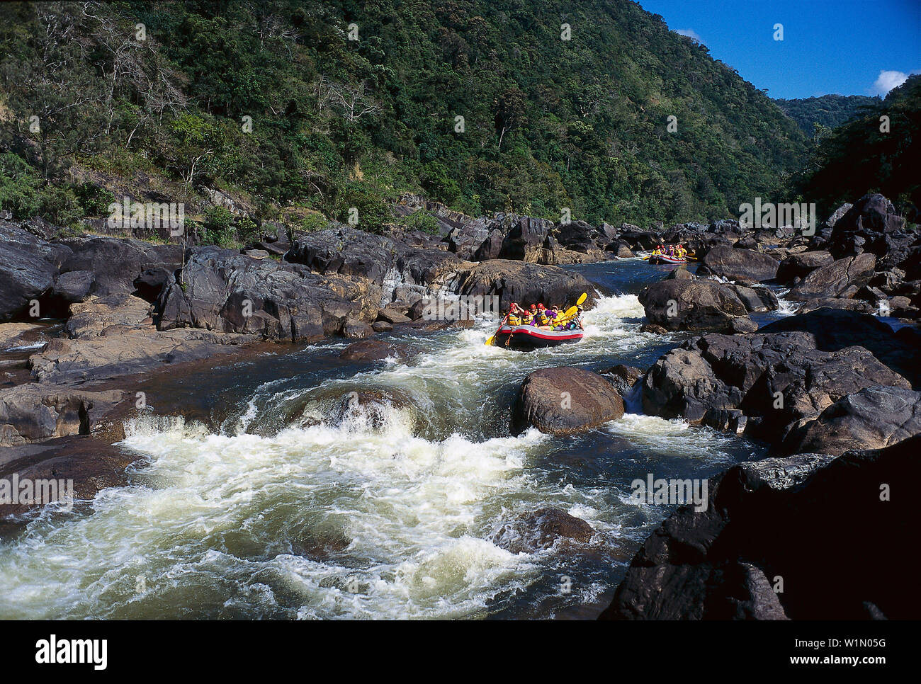 Whitewater Rafting, Barron River, near Cairns Queensland, Australia ...
