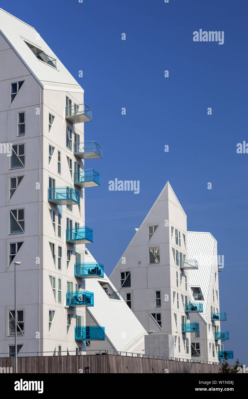 Iceberg houses in the harbour in Aarhus, Middle Jutland, Jutland ...