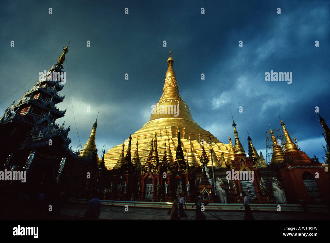 Shwedagon Pagoda, Rangoon, Myanmar Asia Stock Photo - Alamy