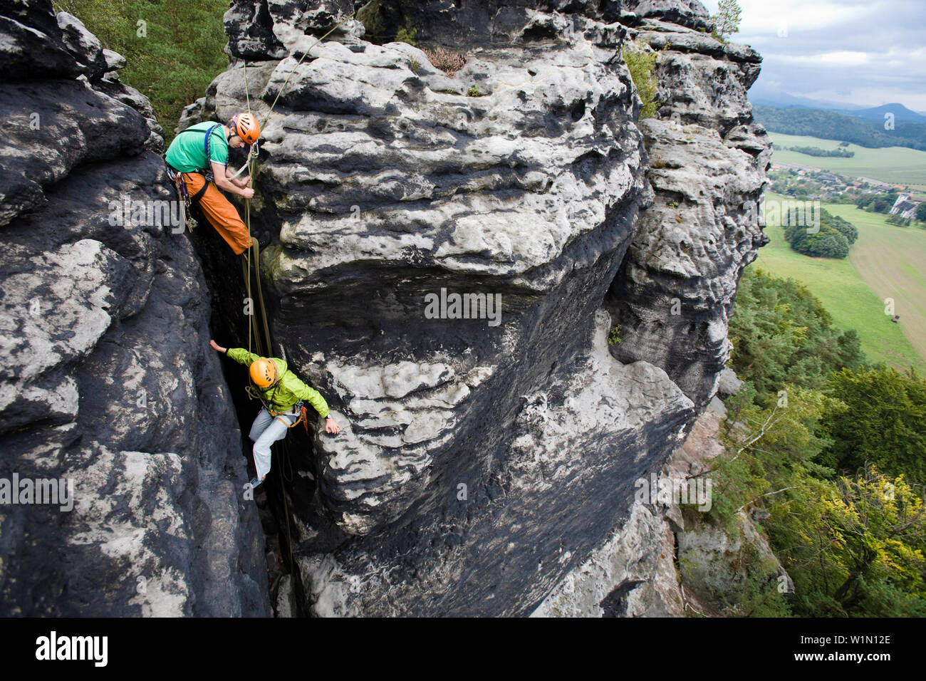 Chimney rock climbing hi-res stock photography and images - Alamy