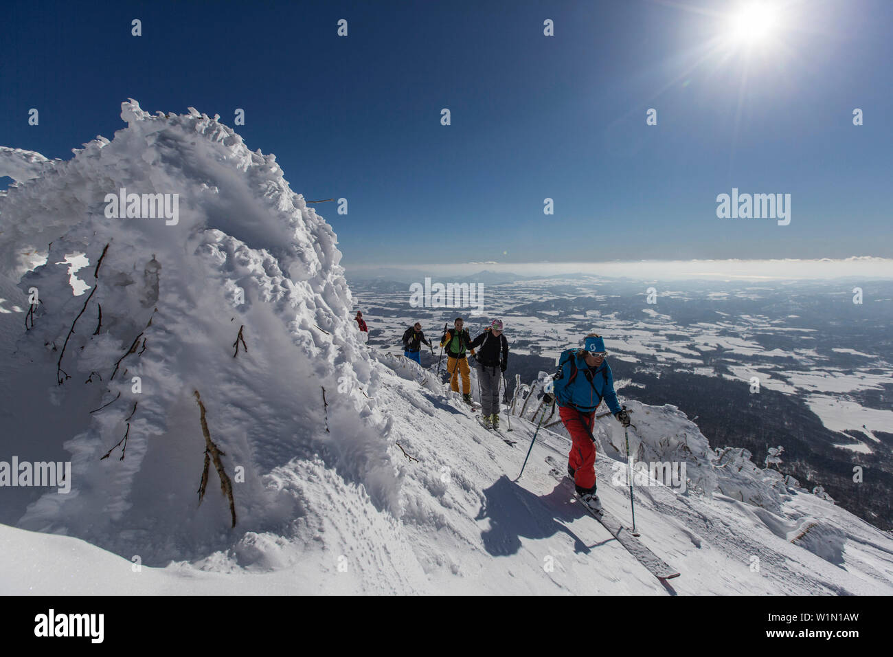 Ski tour to the volcano Mount Yotei 1898 m, Kutchan, Hokkaido, Japan ...