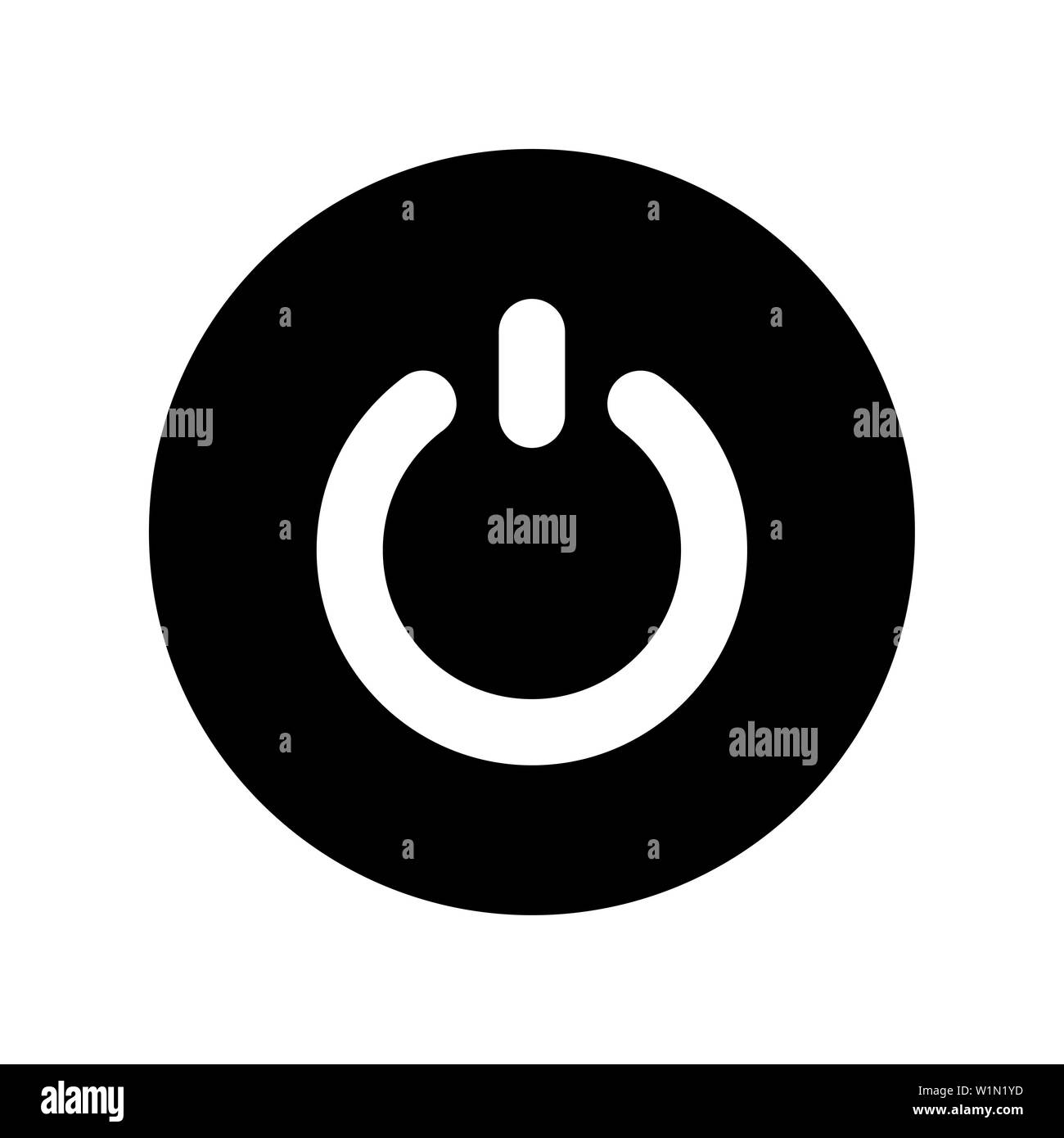 power button icon. flat illustration of power button vector icon for ...