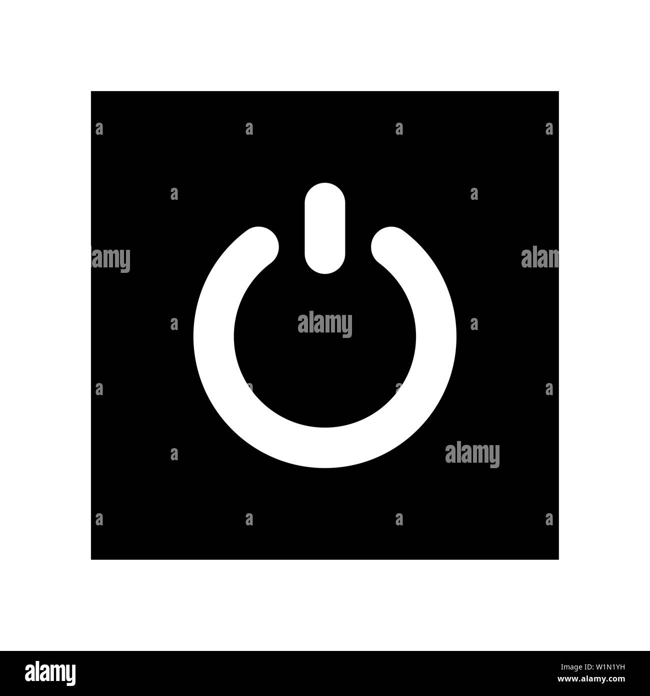 power button icon. flat illustration of power button vector icon for ...
