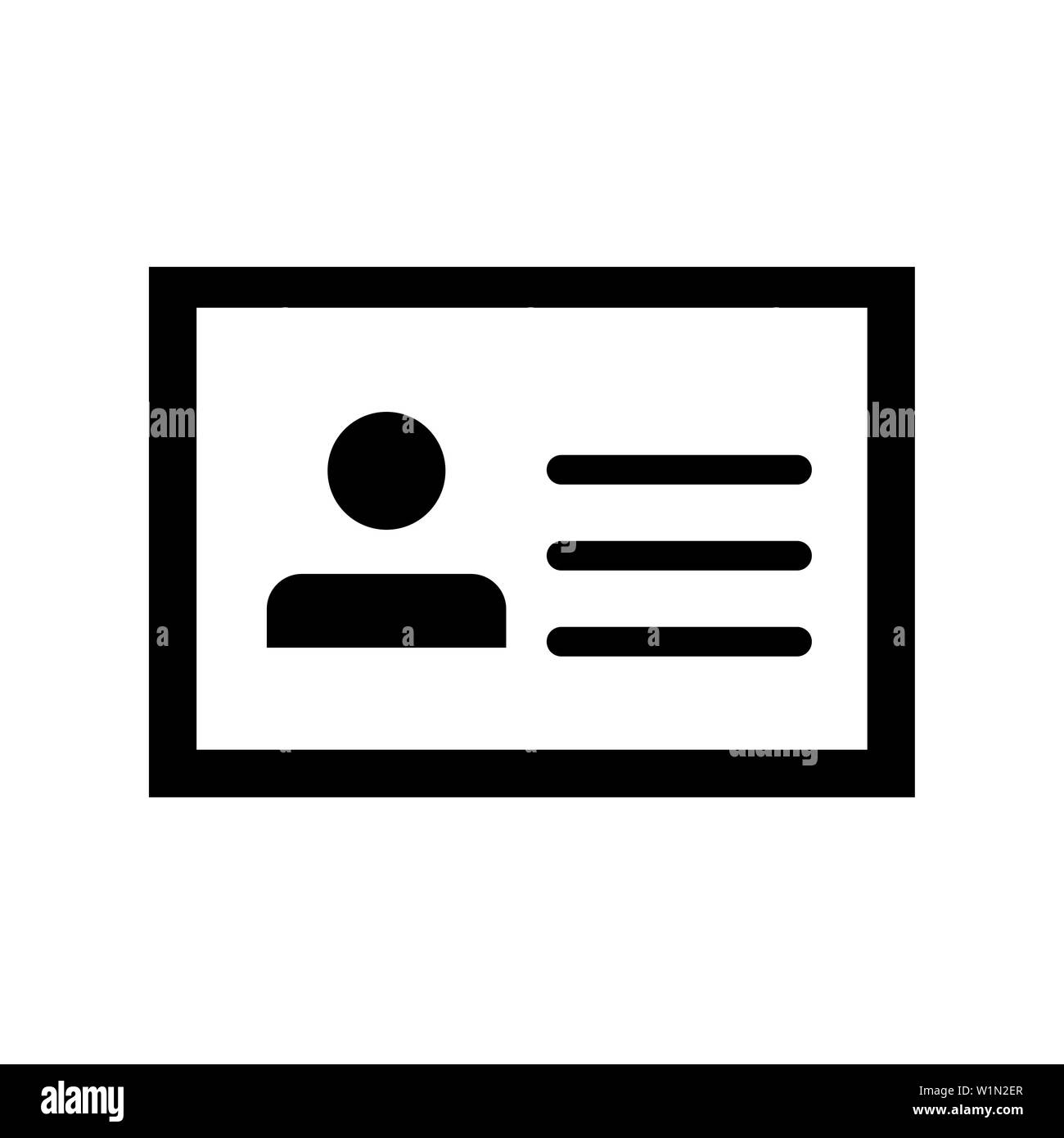 Employee id card icon vector hi-res stock photography and images - Alamy