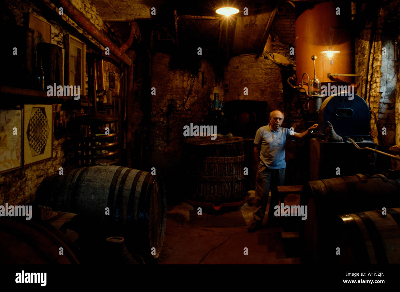 Romano Levi, Grappa Neive, Langhe, Piemont Italien Stock Photo - Alamy