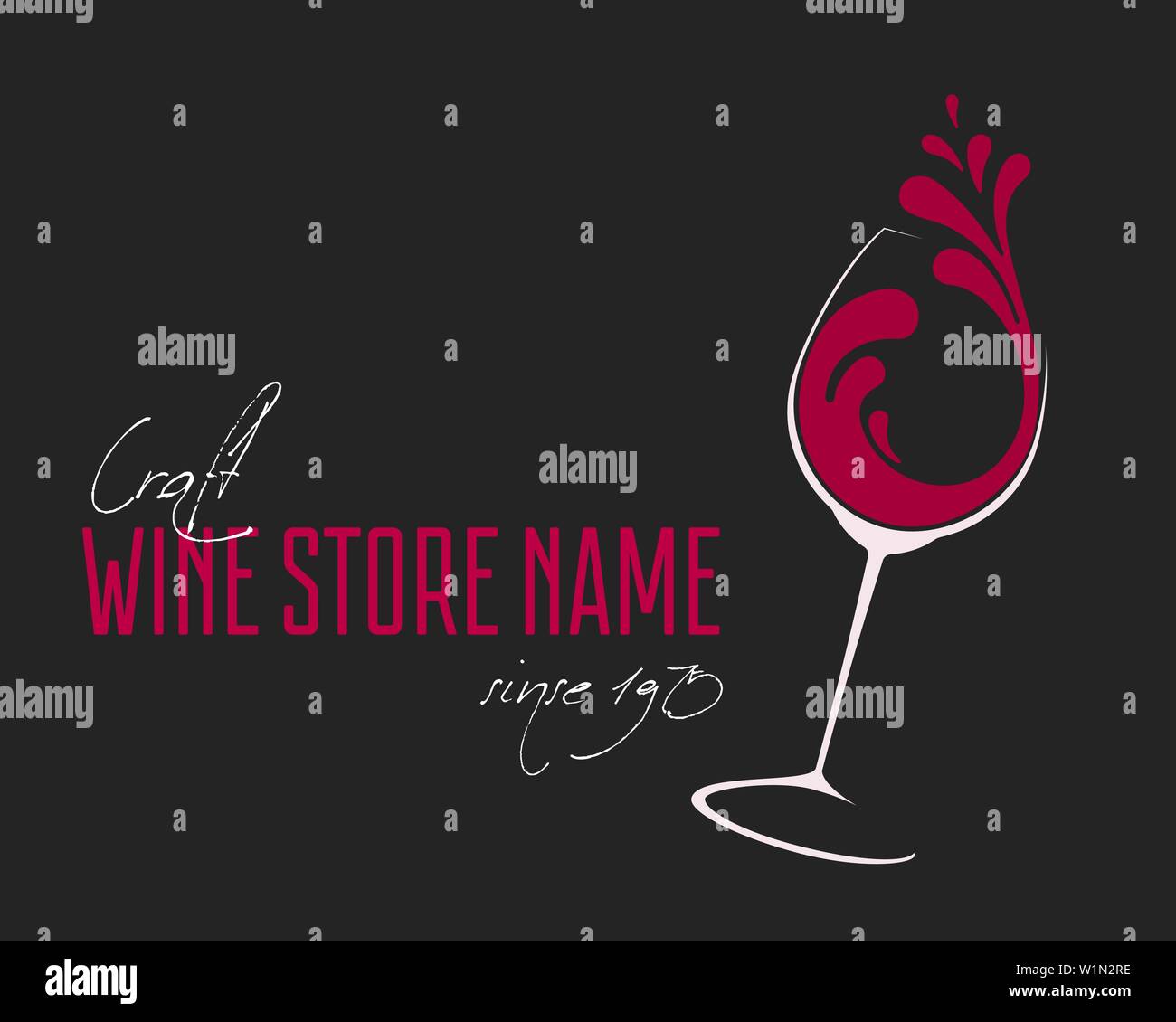 Glass of Wine with splash logo design Stock Vector Image & Art - Alamy