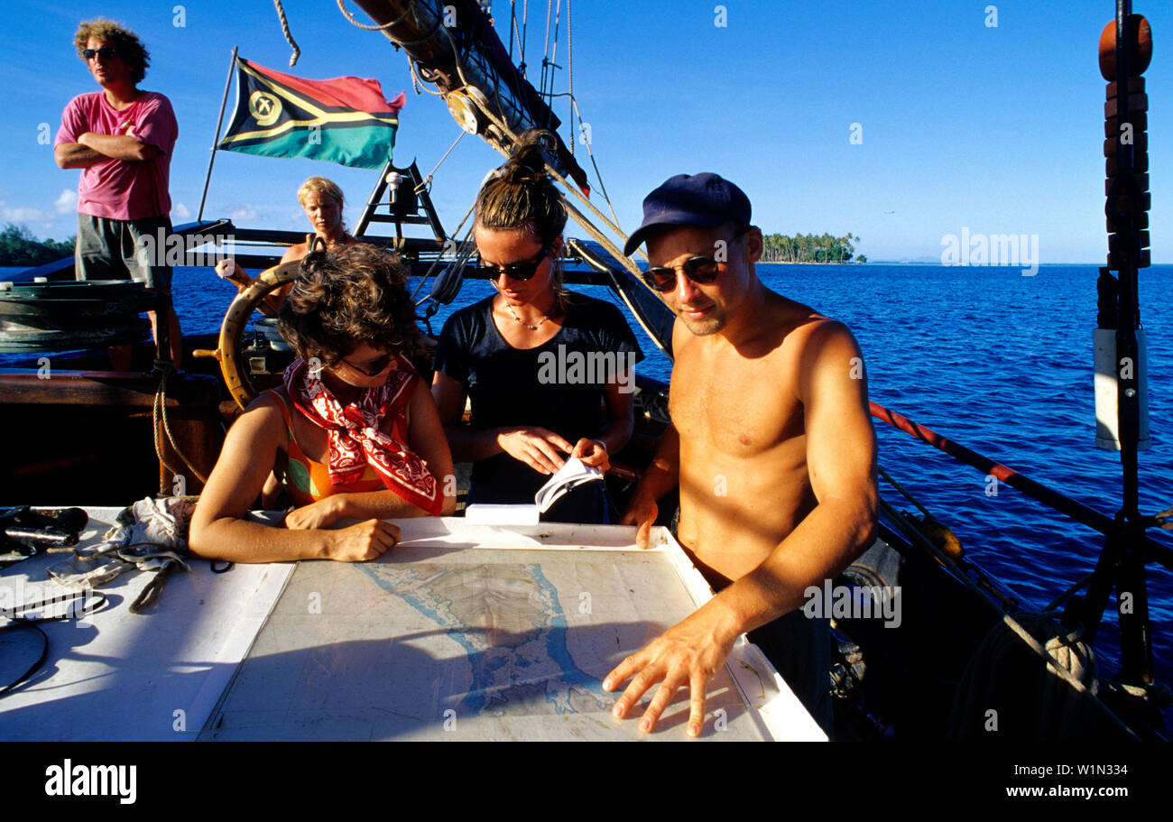 Traditional Sailing Ship - French Polynesia - South Pacific -PR - MR ...