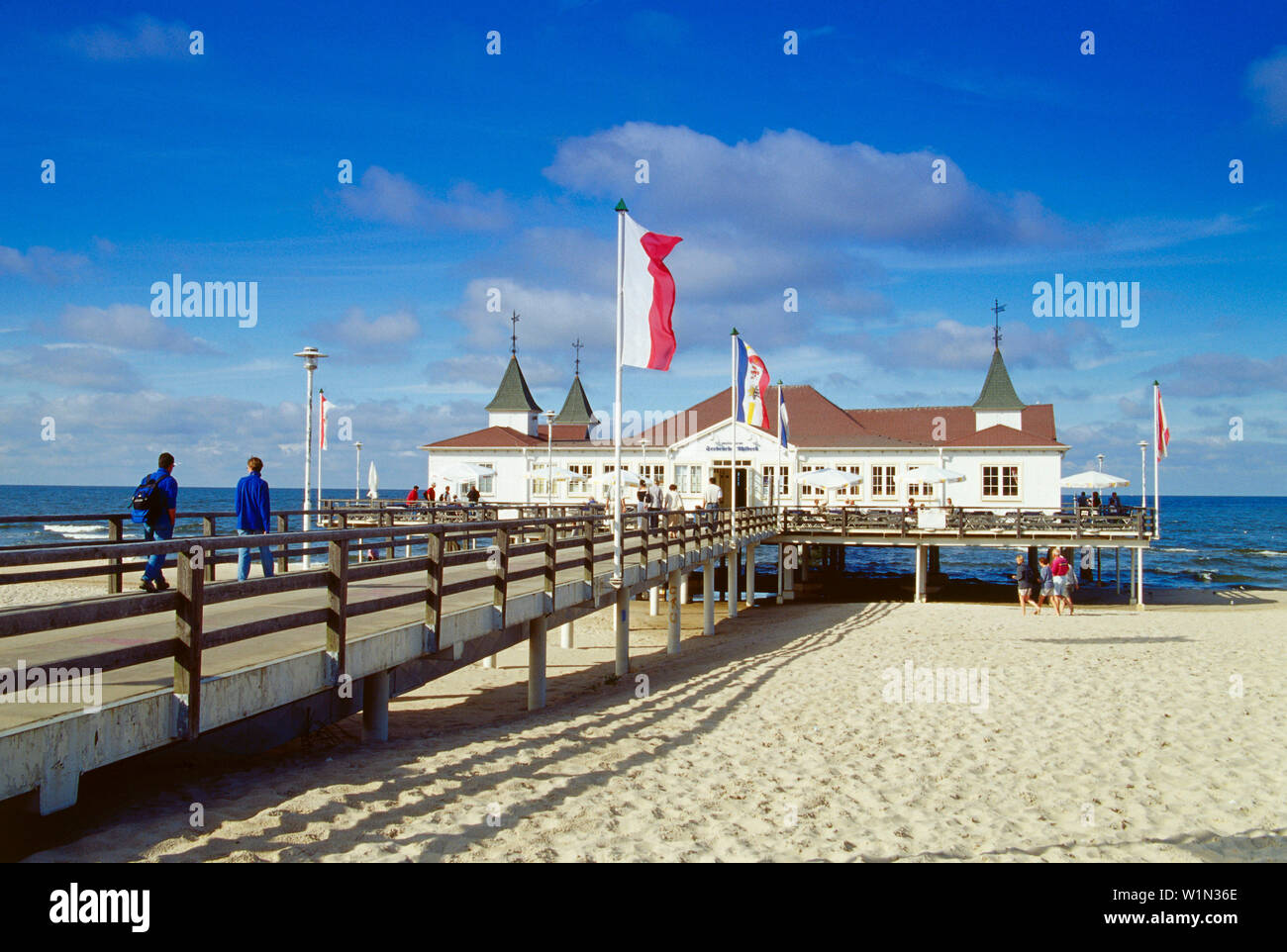 View of Ahlbeck pier, Usedom, Mecklenburg-Western Pomerania, Germany ...
