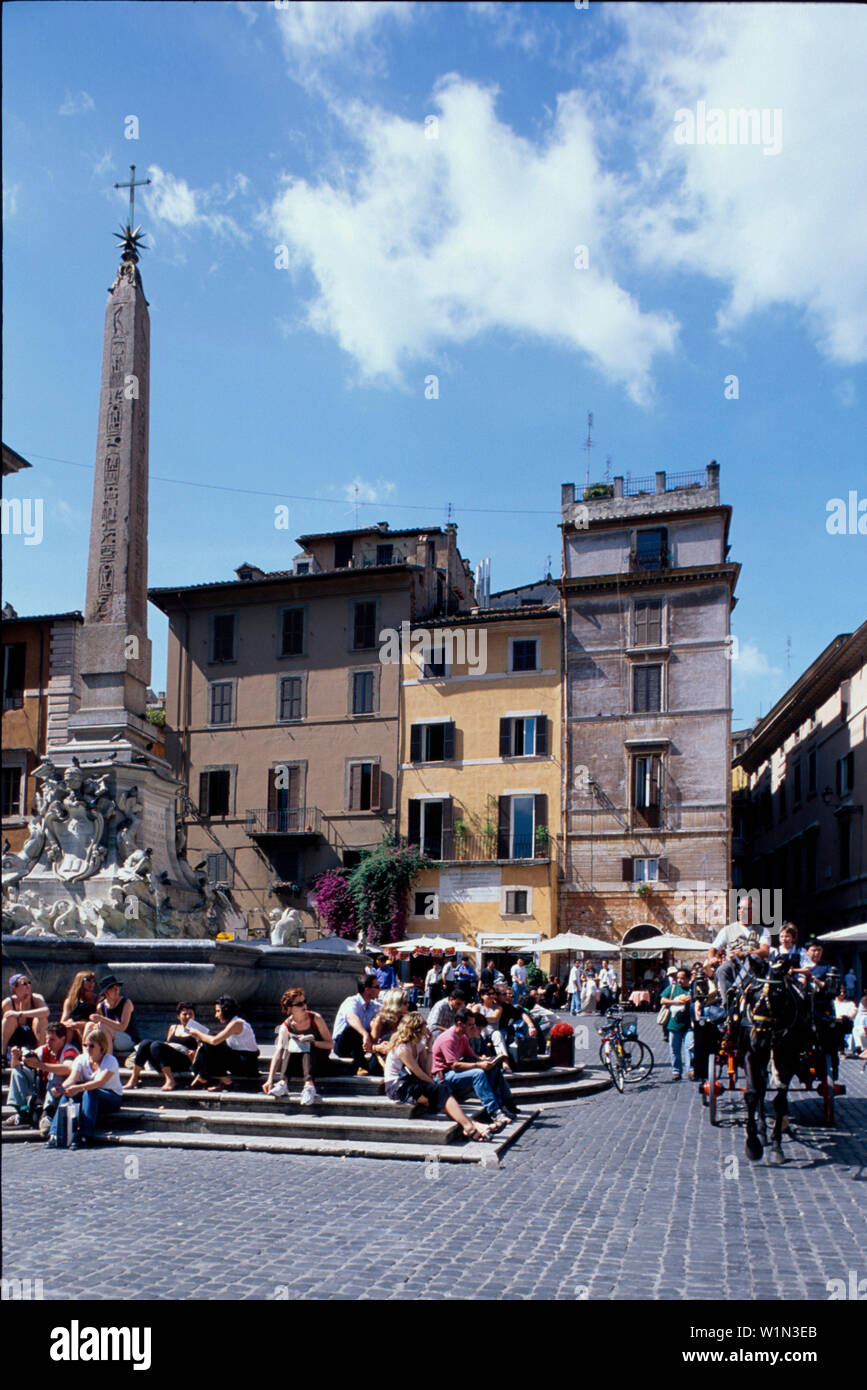 Piazza della Rotonda, Rom Italien Stock Photo - Alamy