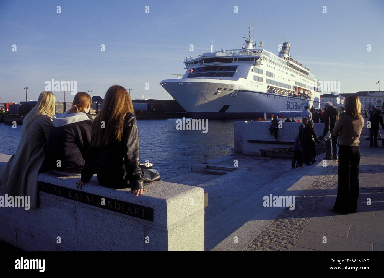 Ferry to Oslo, Kvaesthusgraven, Copenhagen Denmark Stock Photo - Alamy