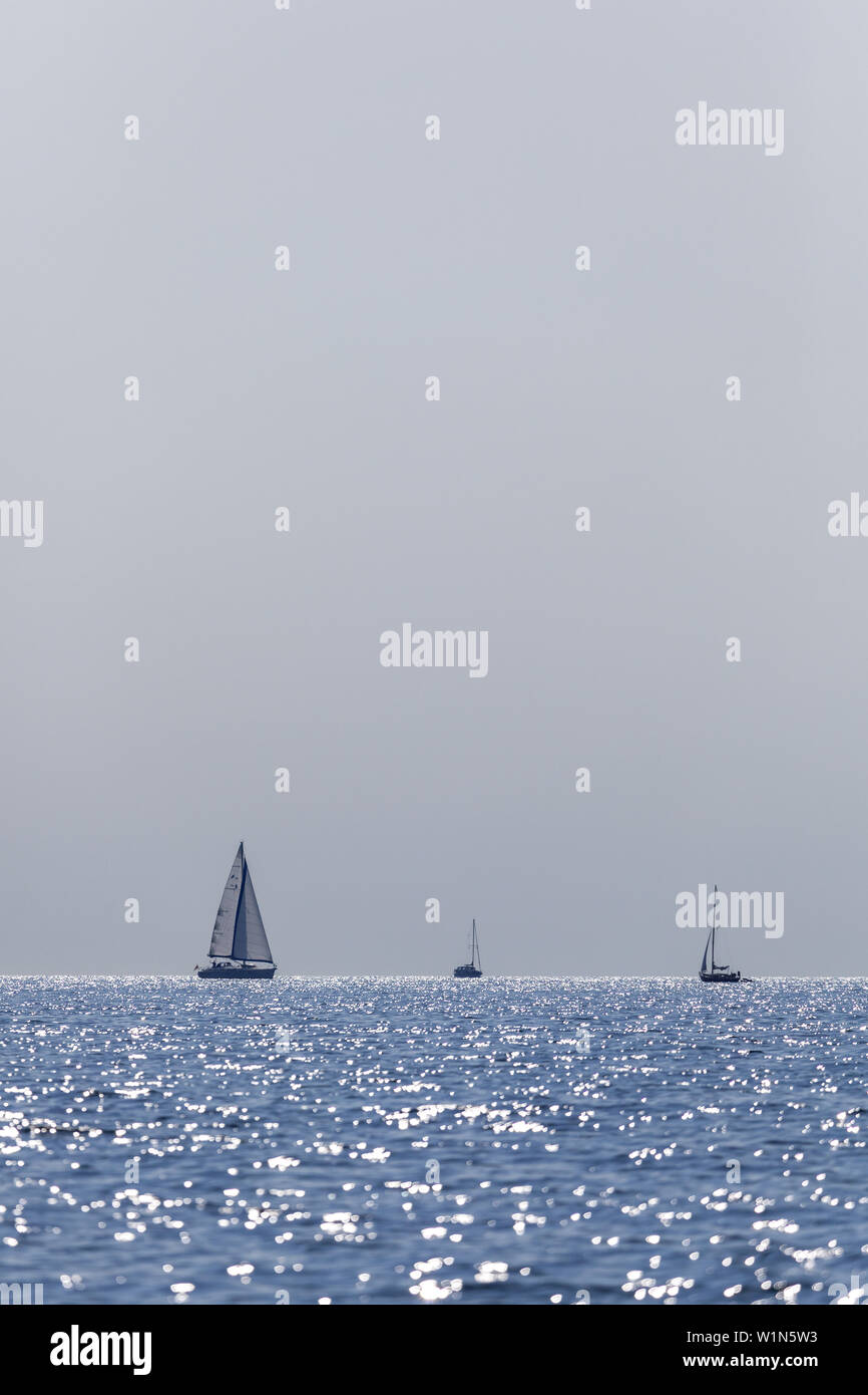 Sailboat on the Baltic Sea, Island Als, Danish South Sea Islands ...