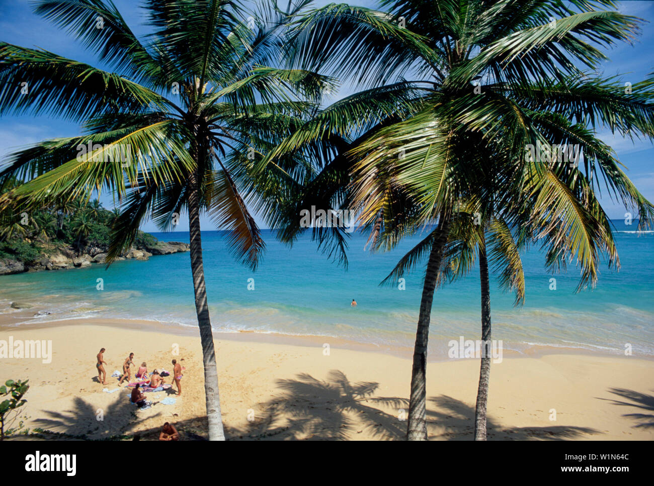 Strand bei Cabrera, Nordkueste, Dominikanische Republik Karibik Stock ...
