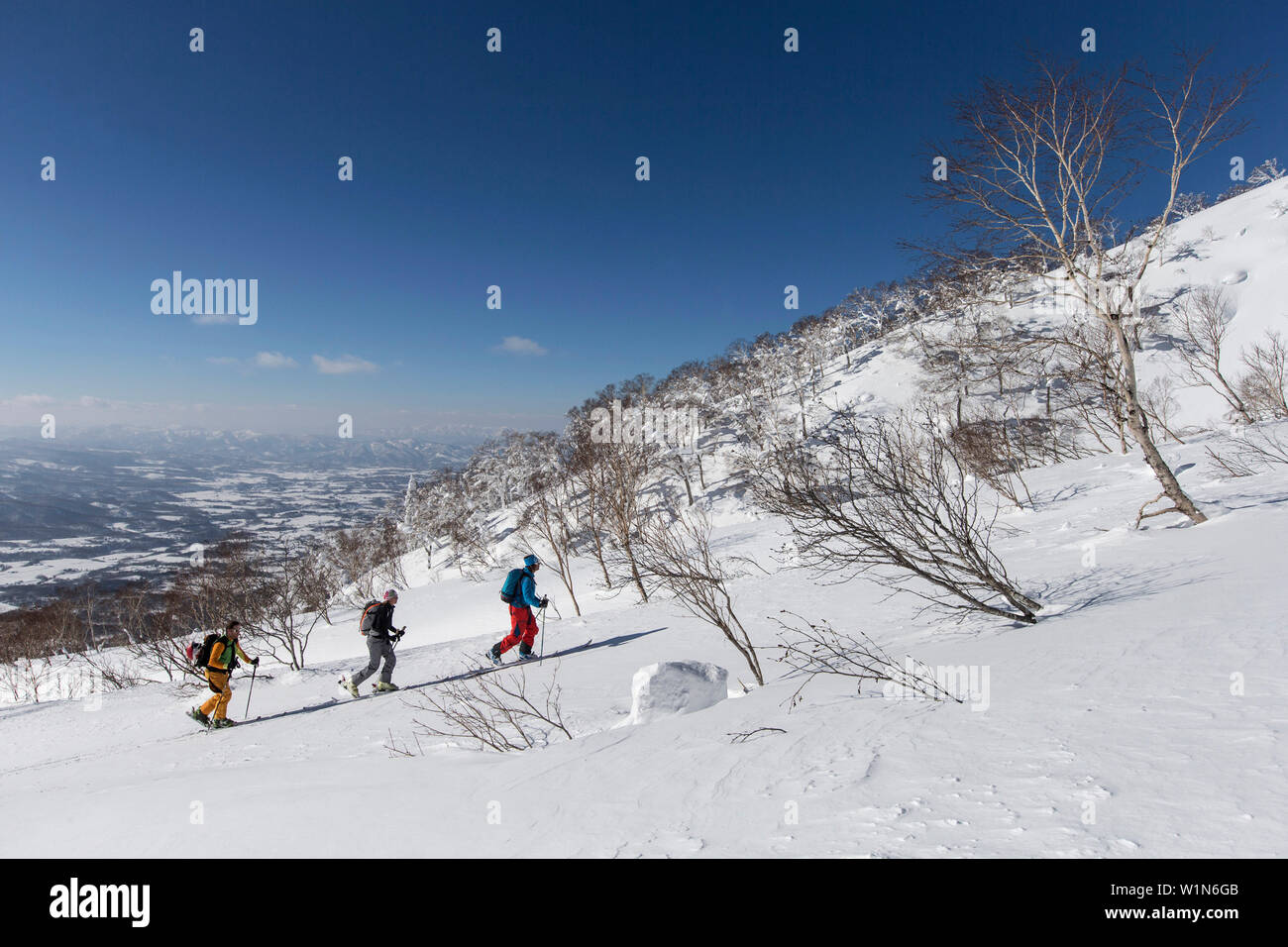 Ski tour to the volcano Mount Yotei 1898 m, Kutchan, Hokkaido, Japan ...