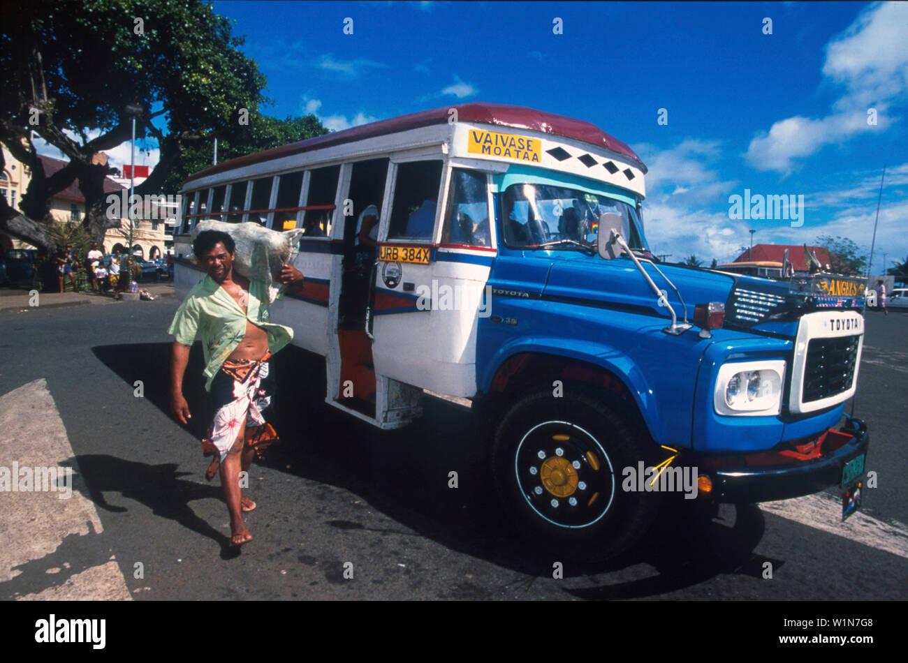 Bus, Apia, Upolu Western Samoa Stock Photo - Alamy