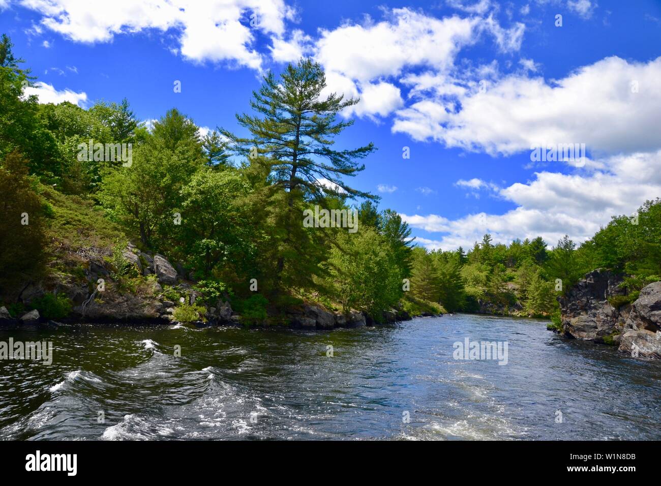 Cruising the Trent Severn Waterway in Muskoka Canada Stock Photo - Alamy