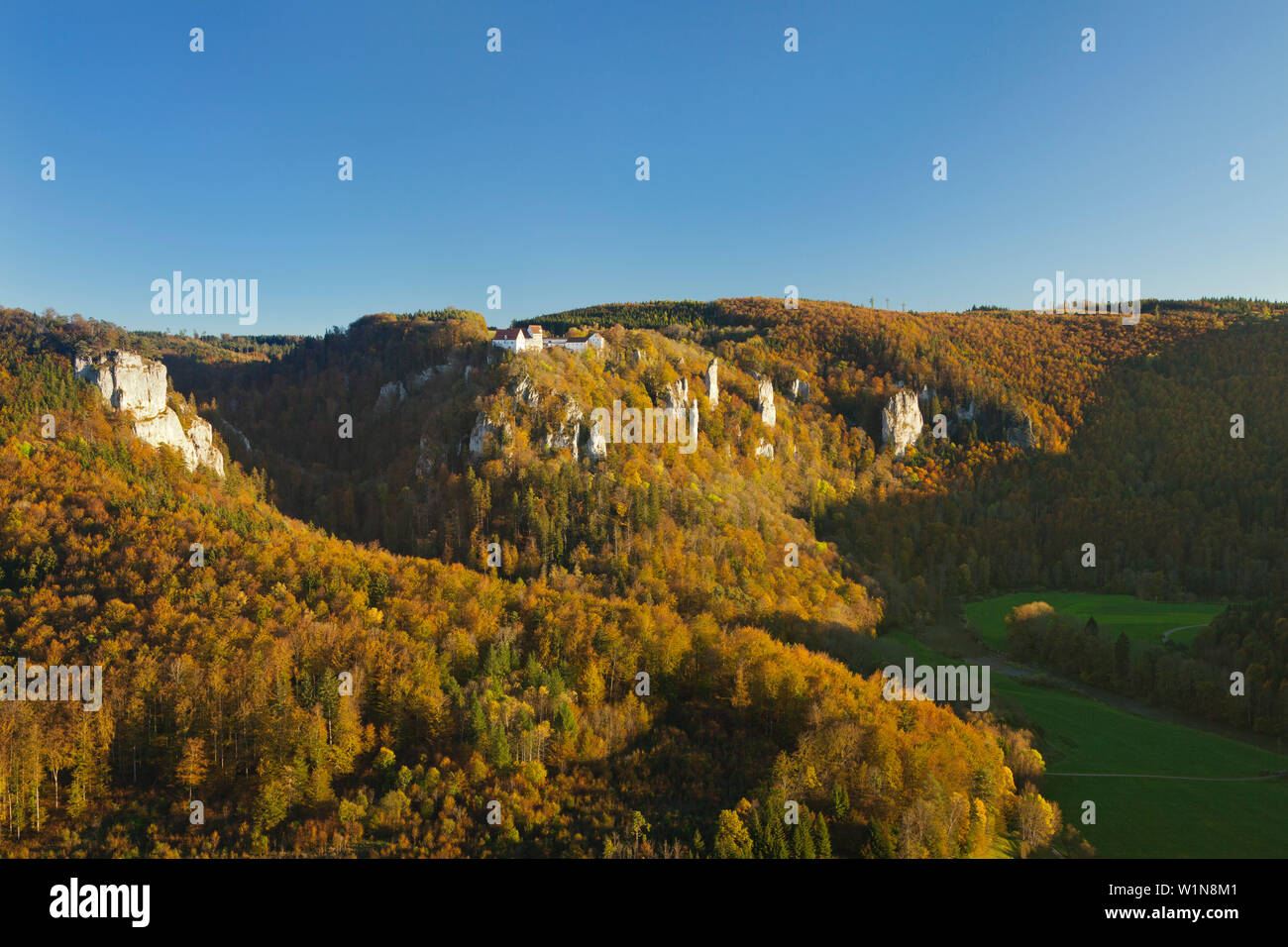 View to Wildenstein castle, Upper Danube Nature Park, Baden ...