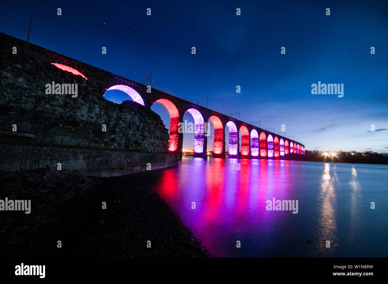 Robert Stephenson's magnificent Royal Border Bridge which carries the ...