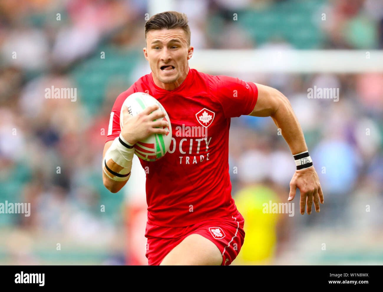 Canada's Andrew Coe during day two of the HSBC London Sevens at ...
