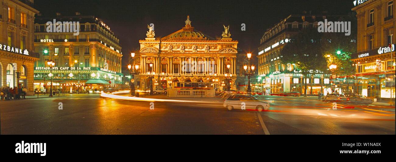 Opera at night, Paris, France Stock Photo - Alamy