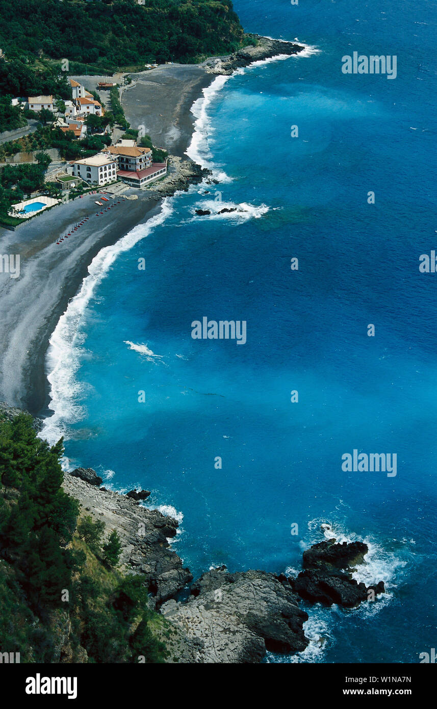Beach, Praia a Mare, Calabria Italy Stock Photo - Alamy