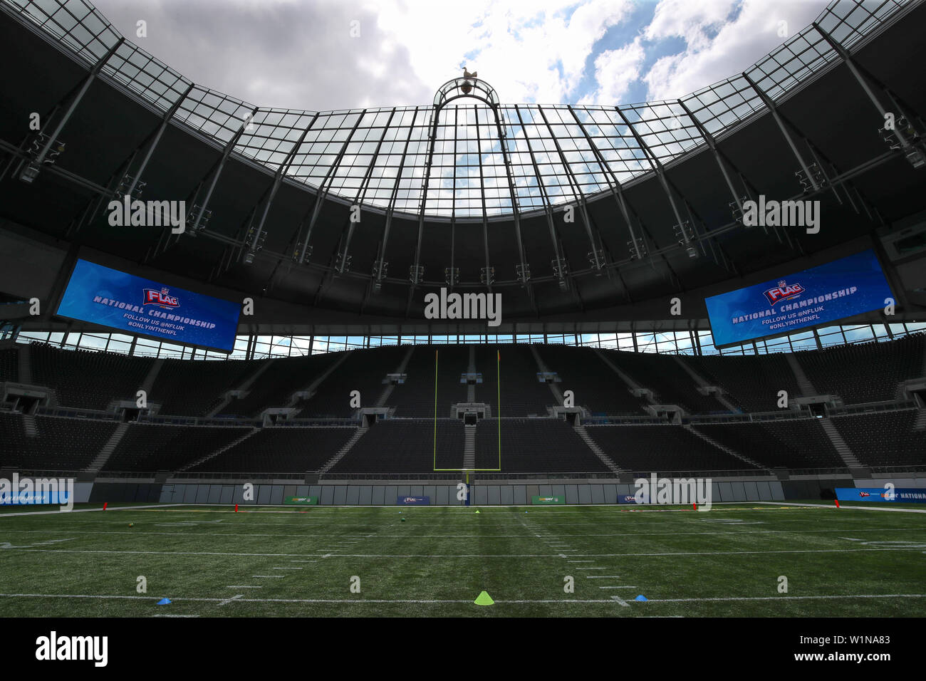General view of the Tottenham Stadium during the NFL Flag Championships ...