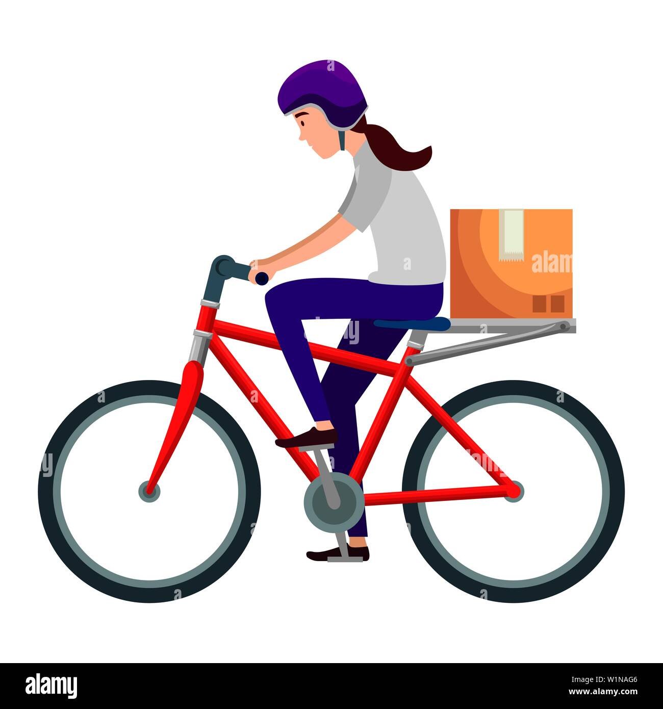 Bicycle delivery motion Stock Vector Images - Alamy