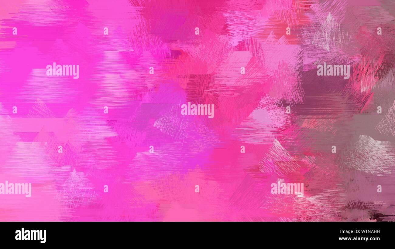 old painting brushed with neon fuchsia, moderate pink and orchid colors ...