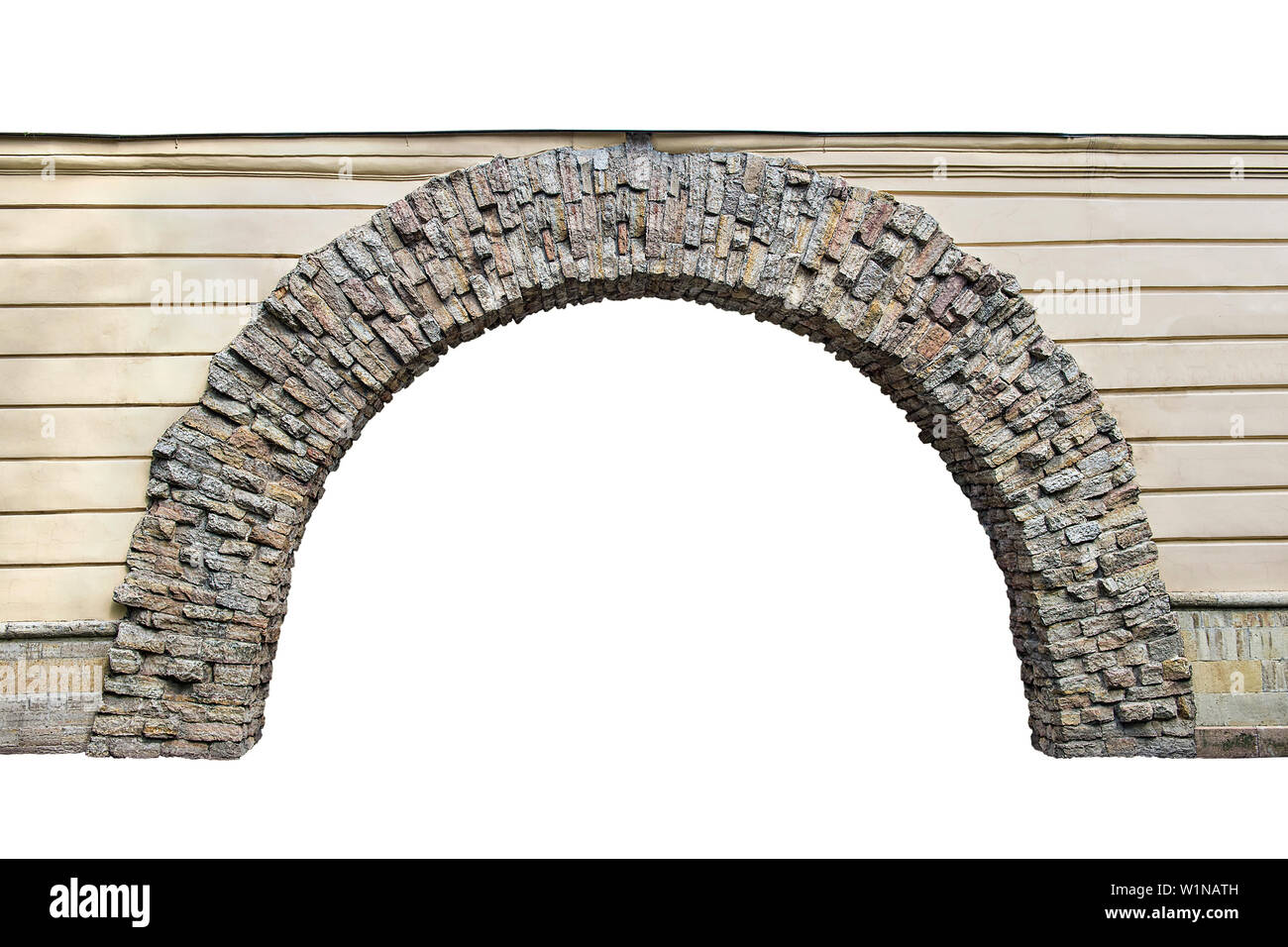 stone arch in the wall isolated on white background Stock Photo - Alamy