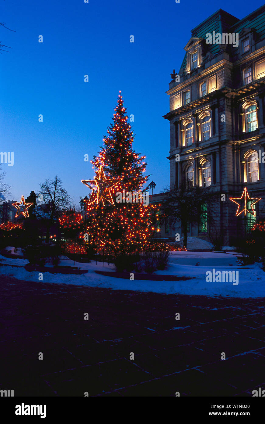 Christmas tree, Montreal, Prov. Quebec Canada Stock Photo - Alamy