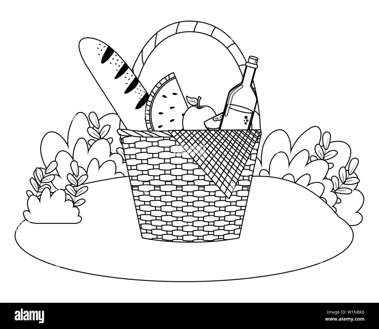 Picnic Basket Coloring Pages