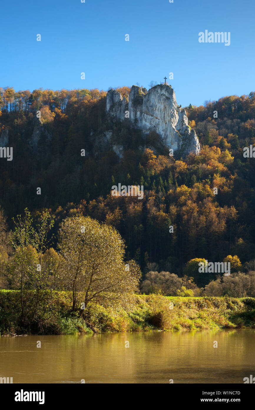Valley of the Danube river near Beuron, Upper Danube Nature Park, Baden ...