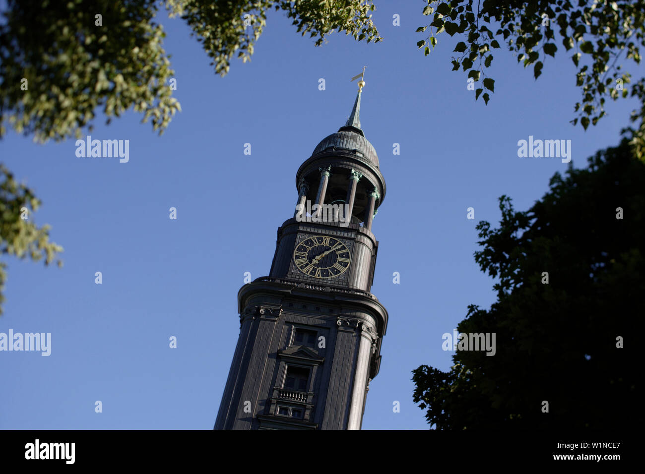 Bell tower, Michel, St. Michaelis Church, Hamburg Stock Photo - Alamy