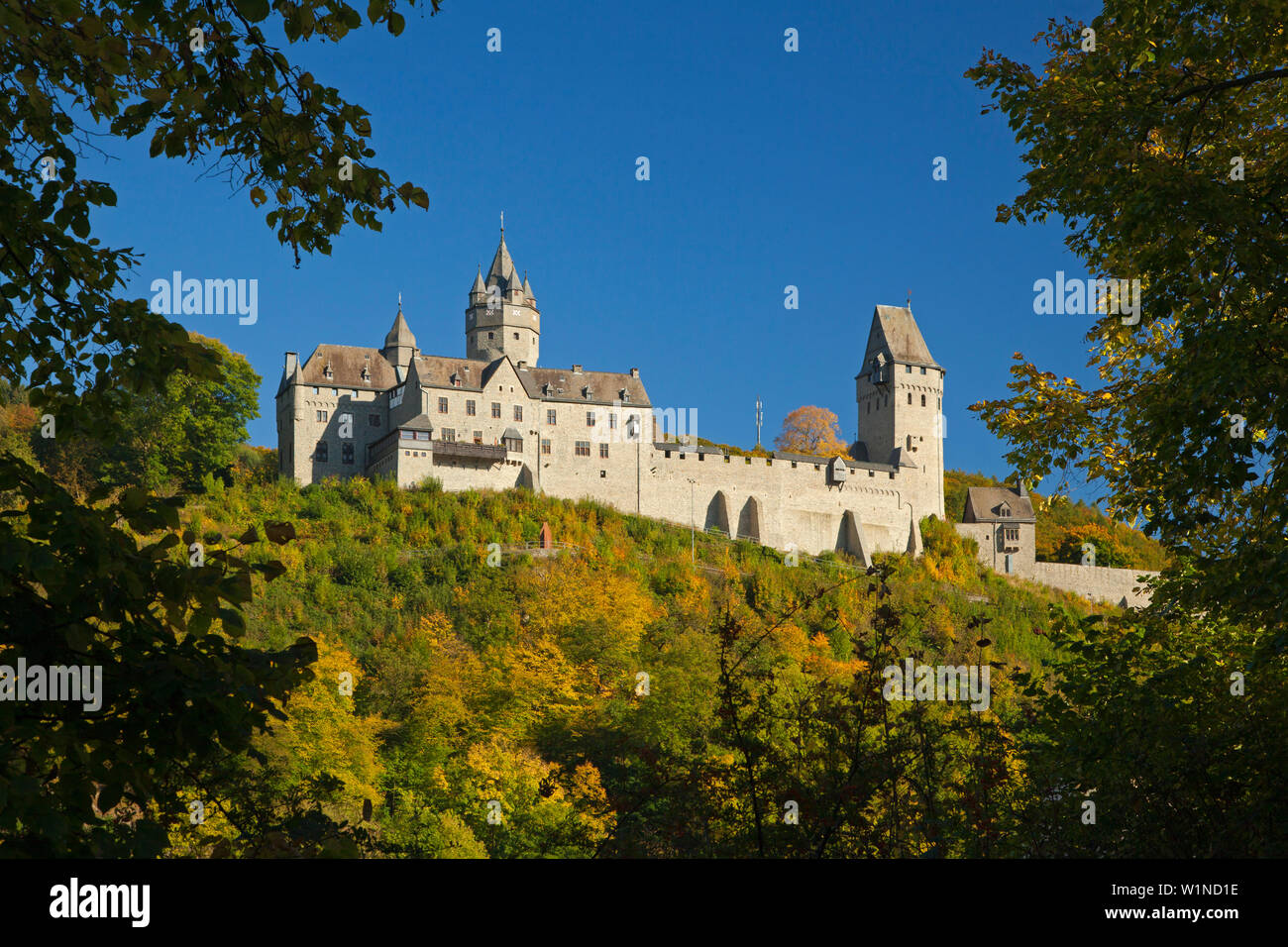 Altena castle, Klusenberg, Altena, Sauerland region, North Rhine ...
