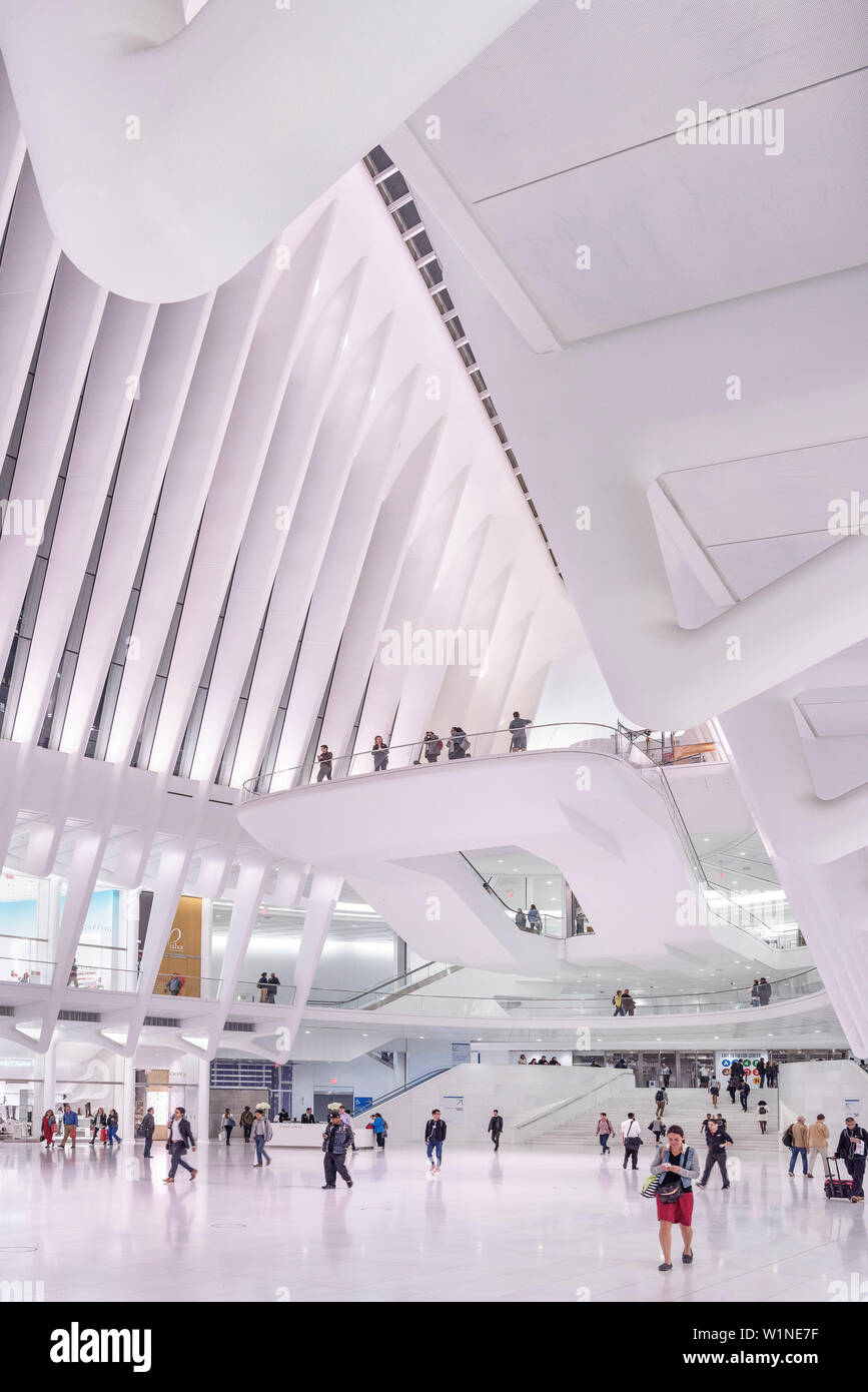 one of the two viewing plattforms inside the Oculus, futuristic train ...