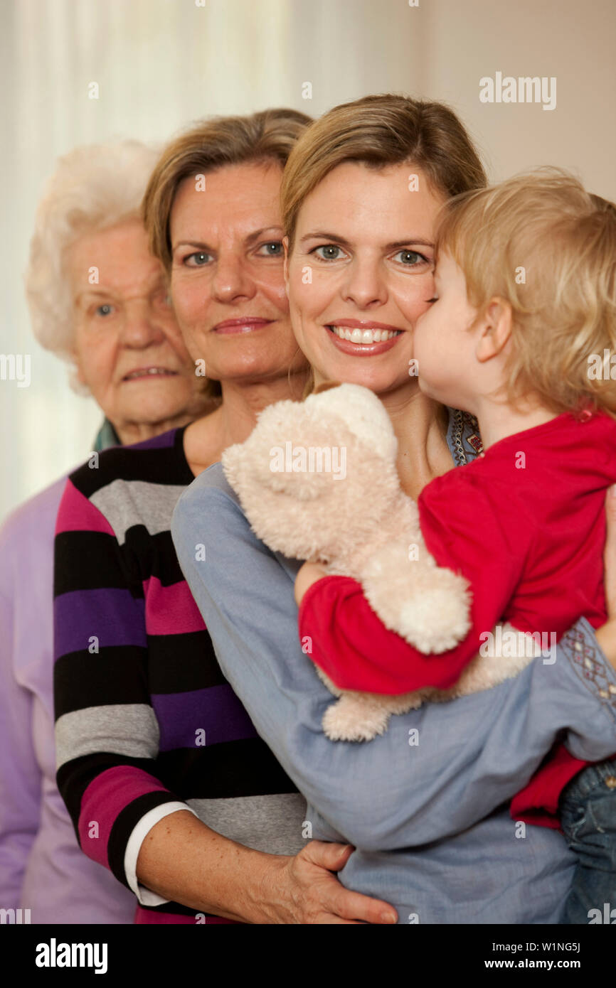 Four female generations of a family Stock Photo - Alamy