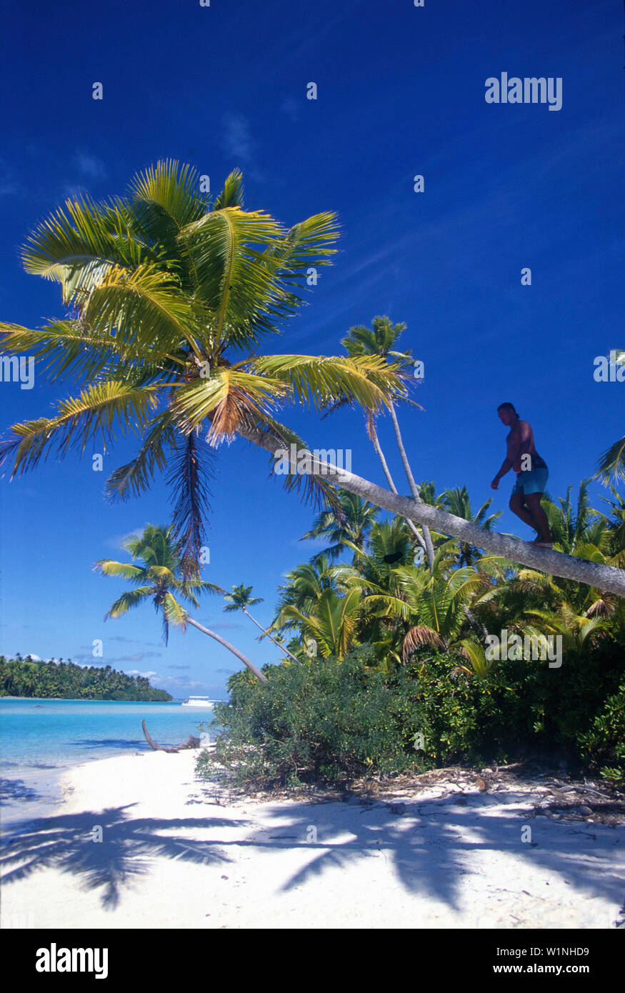 One Foot Island, Aituaki Lagoon Cook Islands Stock Photo - Alamy