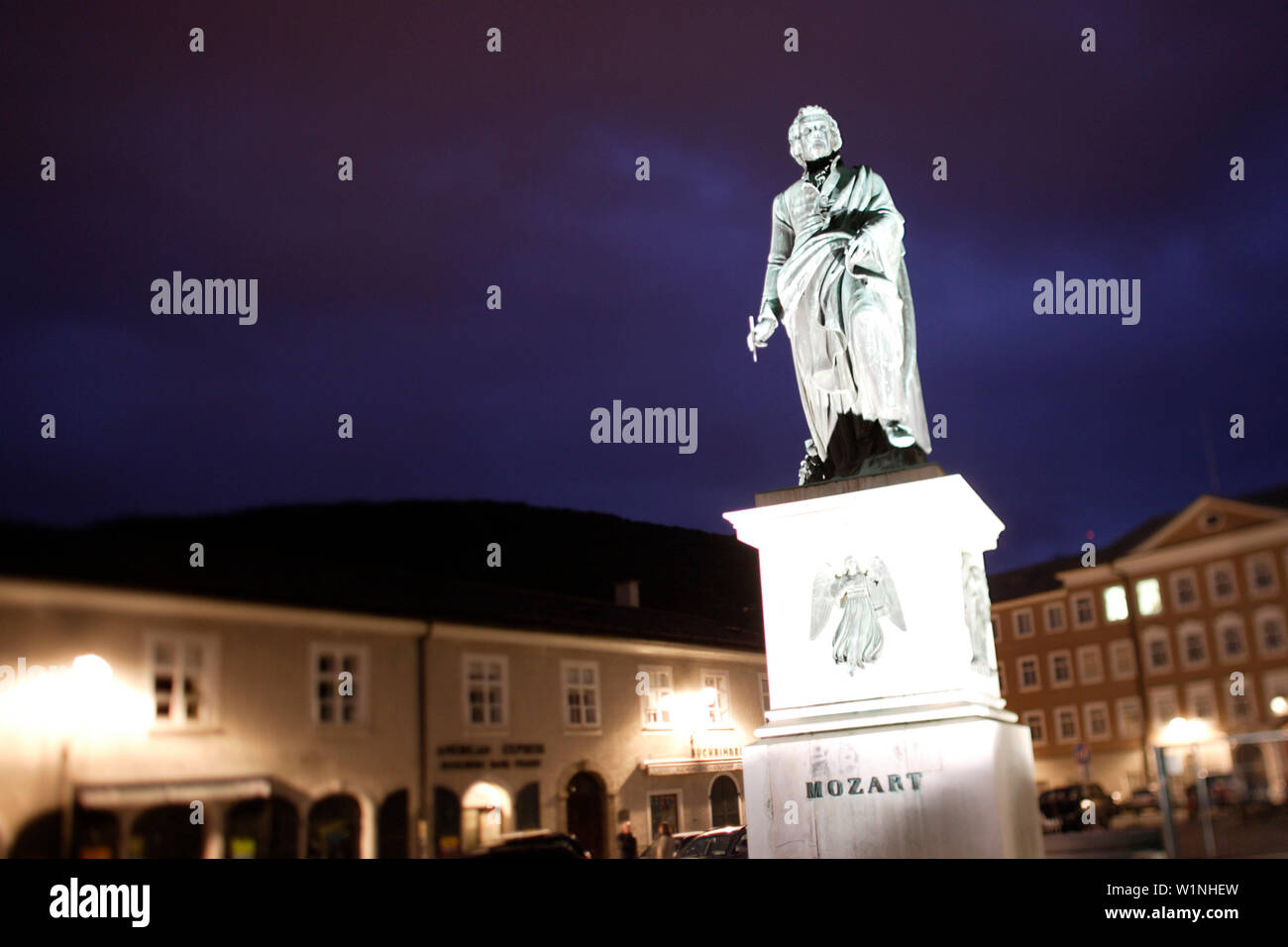 Mozart memorial on Mozart square, Salzburg, Austria Stock Photo - Alamy