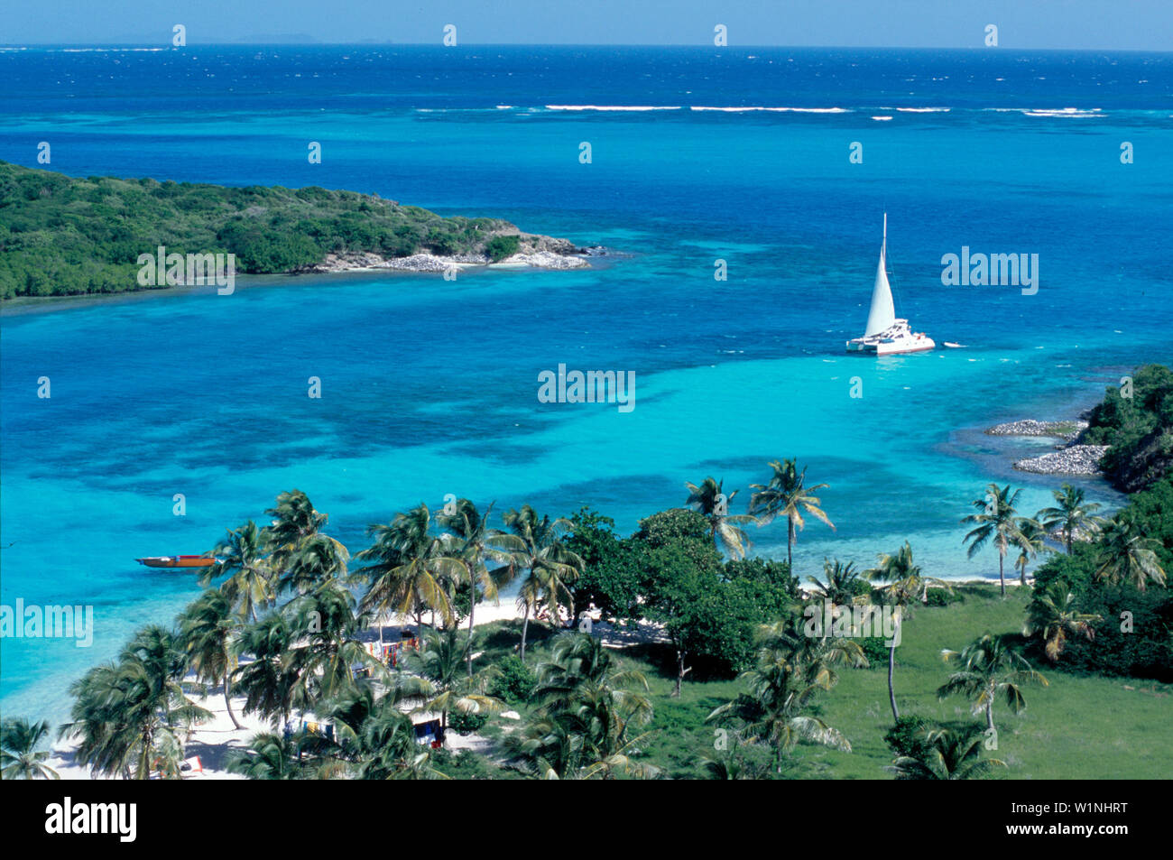 View from Petit Rameau, Tobago Cays St. Vincent & The Grenadines Stock ...