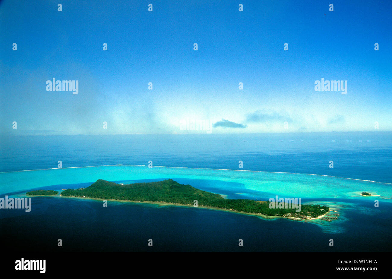 Motu Toopua - Bora Bora Windward Islands - French Polynesia Stock Photo ...