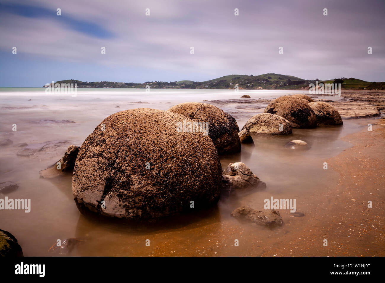 New Zealand The Spherical Stones Are Concretions High Resolution Stock ...