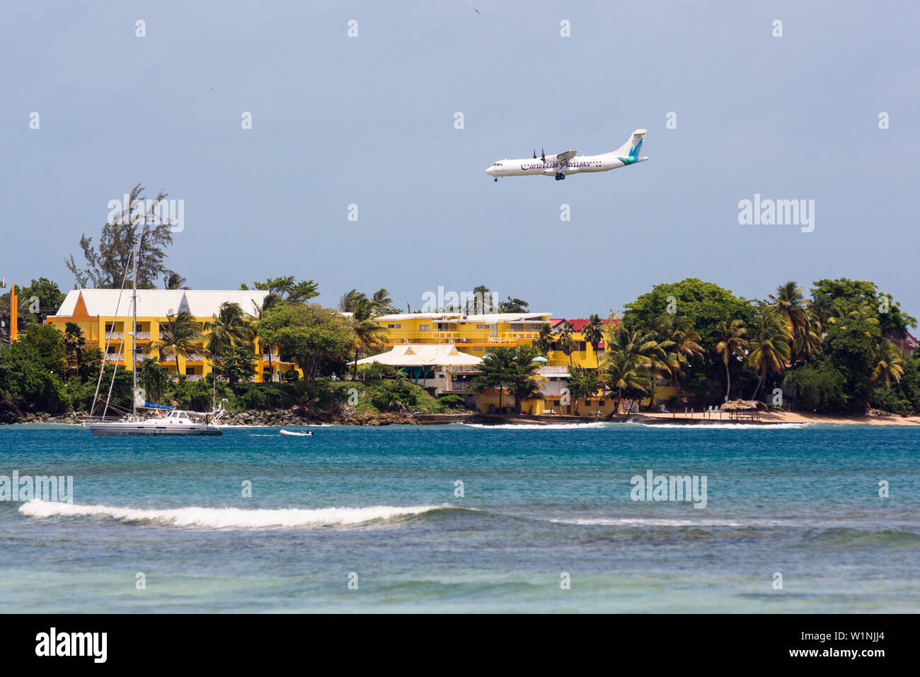 Airplane, Caribbean Airlines, Hotel, Crown Point, Tobago, West Indies ...