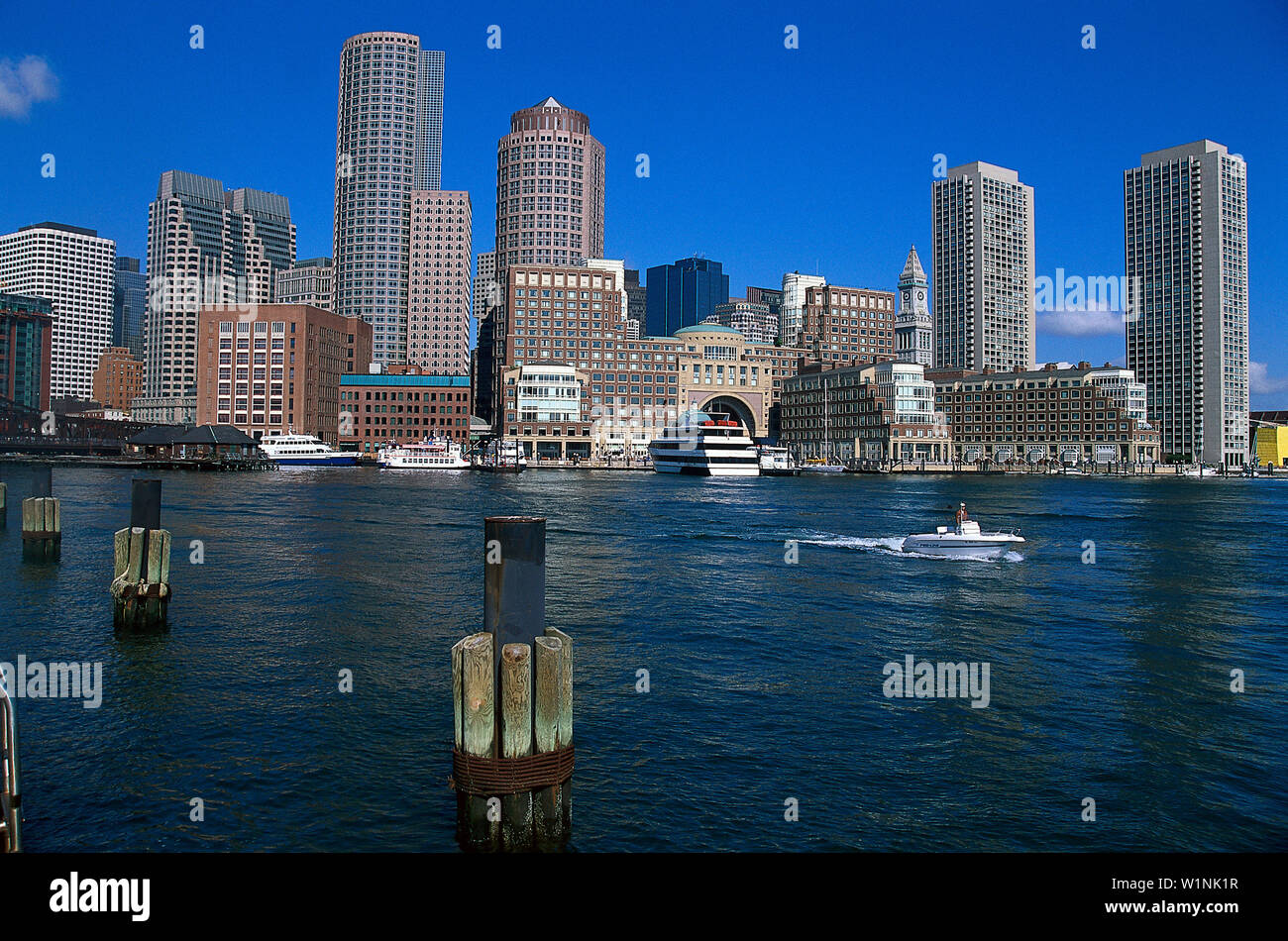 Skyline, Financial Center, Boston, Massachusetts USA Stock Photo - Alamy